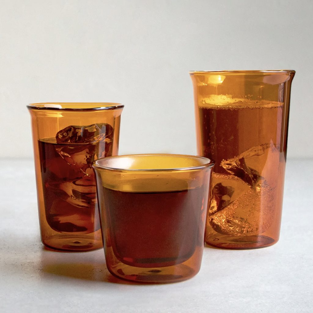 Kinto Cast Amber Double Walled Glass – Godshot Studio